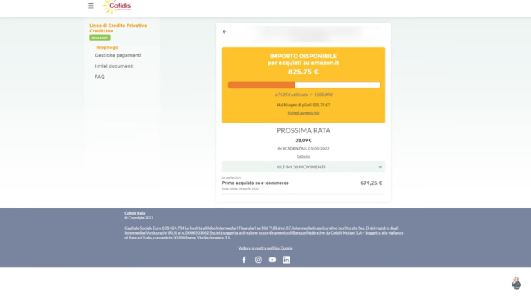 PAGARE a RATE su AMAZON a tasso ZERO, come funziona? FINO a 24 RATE con CREDIT LINE di COFIDIS ...